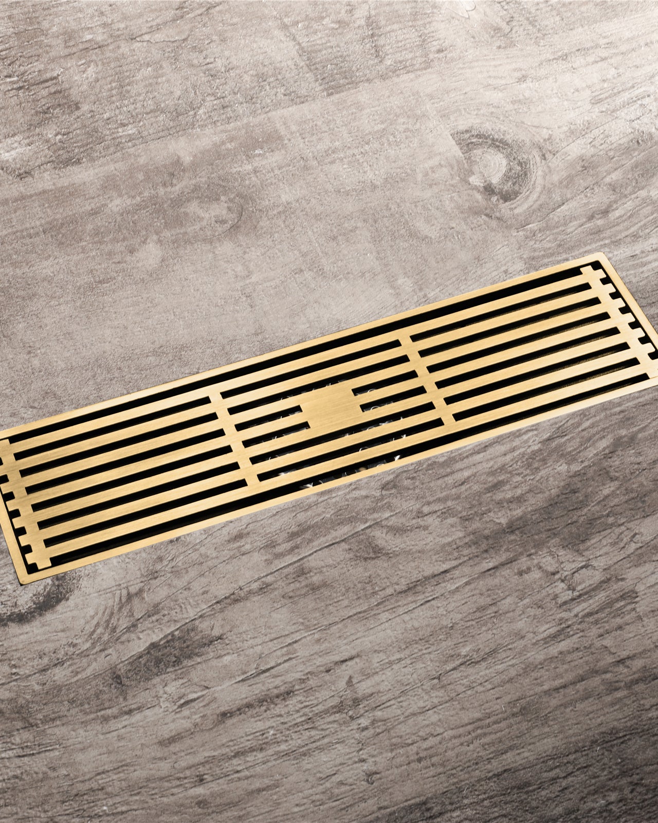 12 Inch Shower Linear Brushed Gold Drain Rectangular Floor Drain with ...